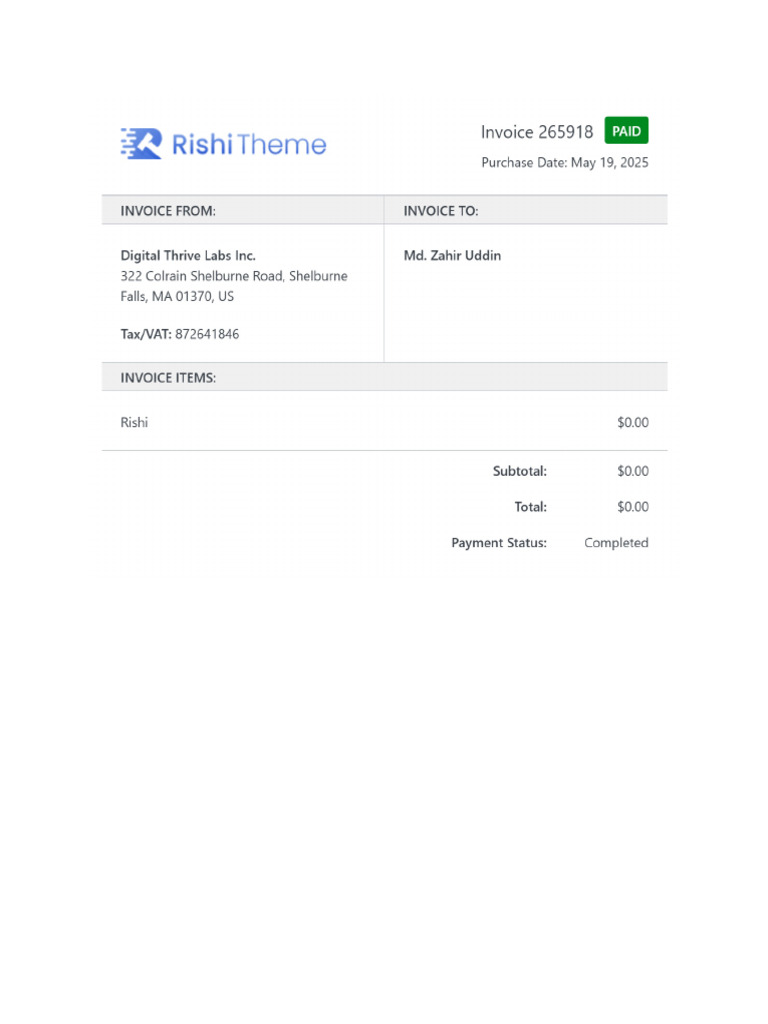 Invoice 265918 | PDF