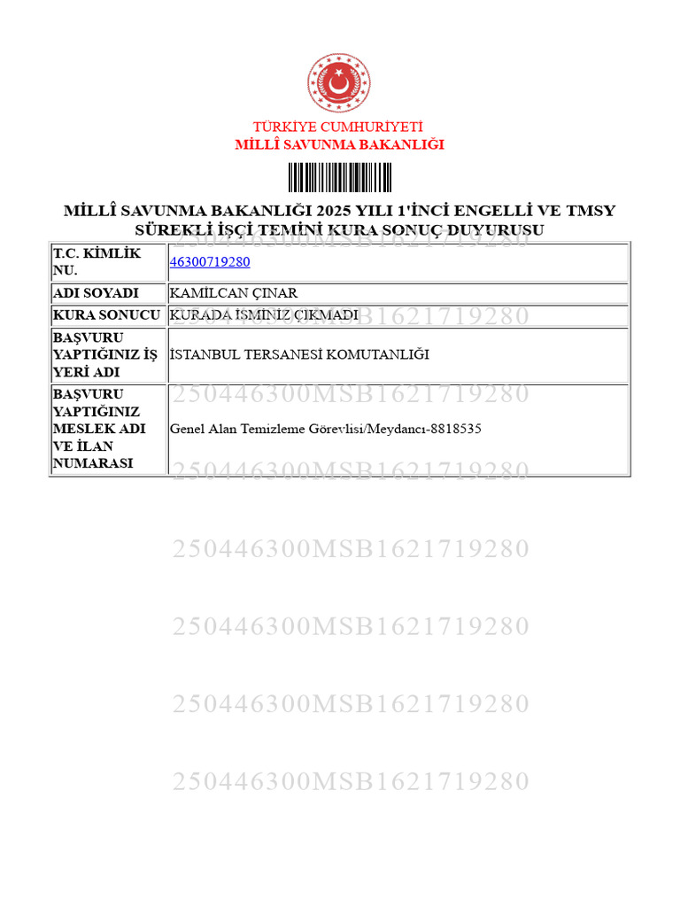 Personeltemin MSB Gov TR | PDF