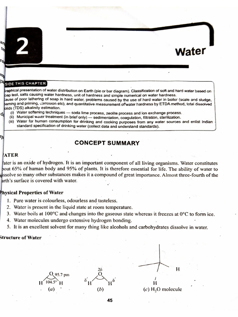 Chapter - Water (Chem.) | PDF