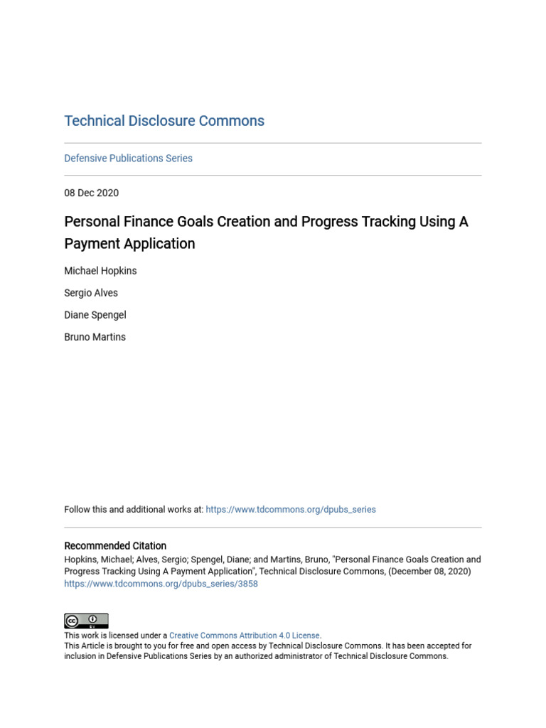 Personal Finance Goals Creation and Progress Tracking Using A Pay | PDF ...