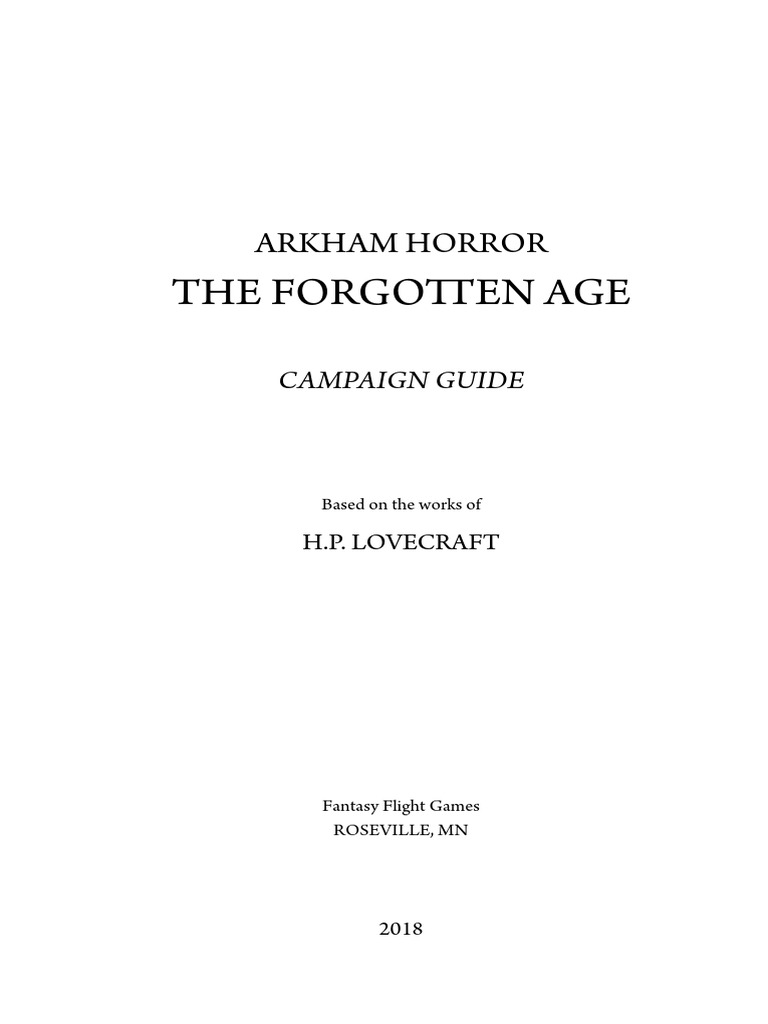 04 The Forgotten Age 1 | PDF | Cthulhu Mythos