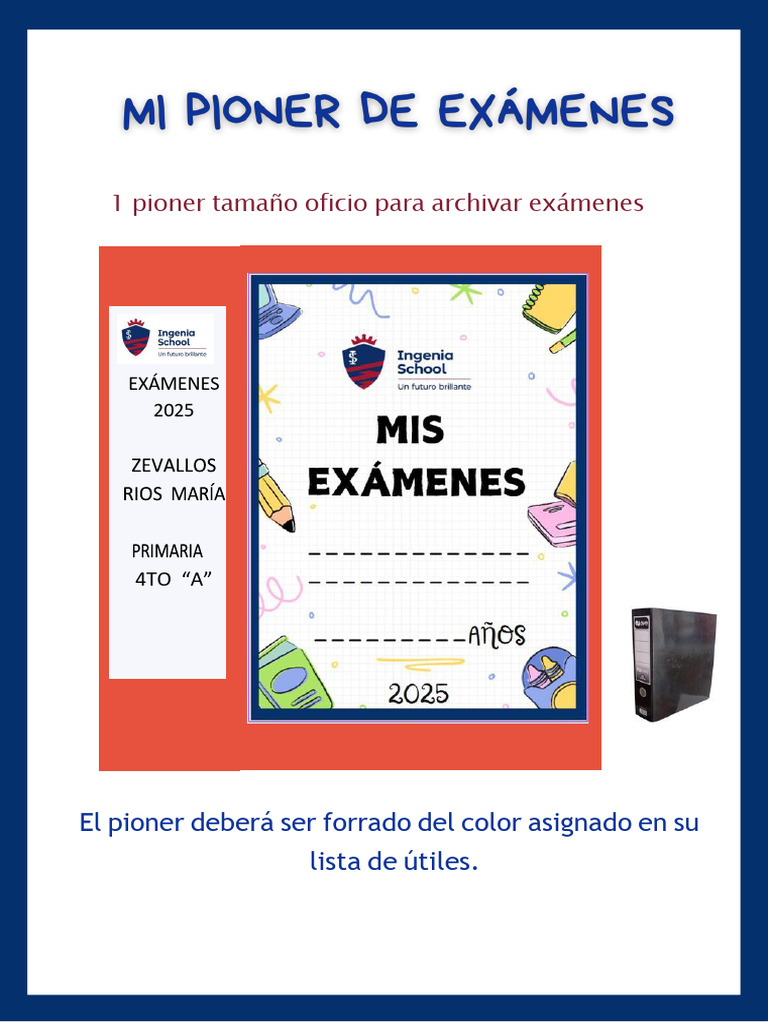 Folder de Exámenes y Folder Del Estudiante | PDF