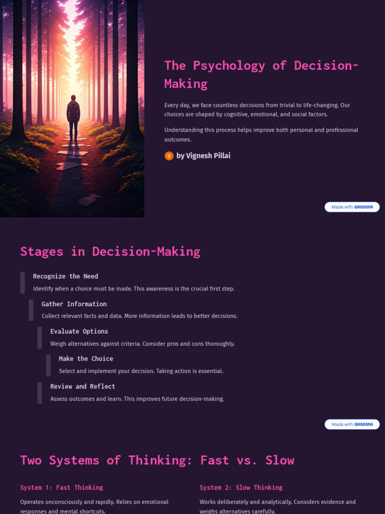 The Psychology of Decision Making | PDF | Decision Making | Thought
