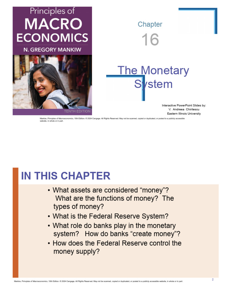 Interactive CH 16 The Monetary System 10e - Edited Prin - Macro | PDF | Money Supply | Money