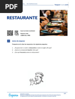 En El Restaurante Nivel A1 Arche-Ele | PDF