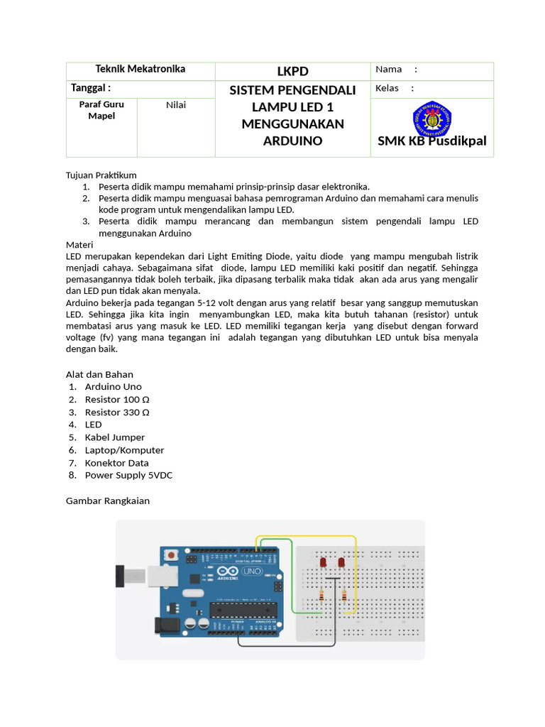 LKPD Arduino 01 | PDF