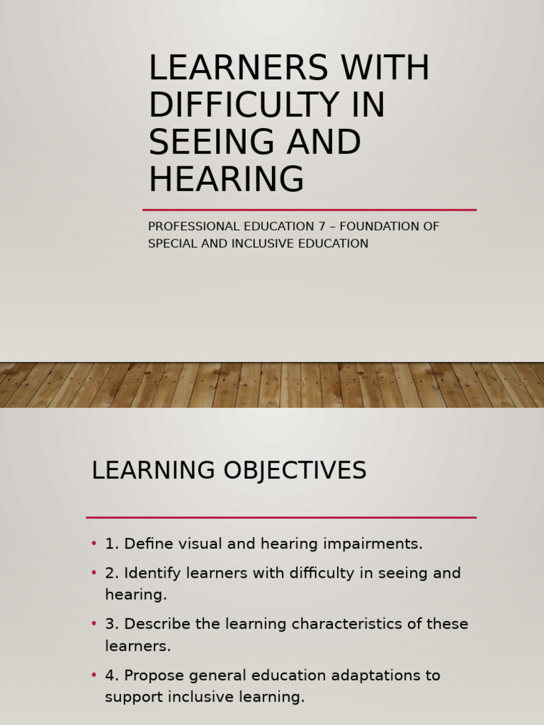 Learners With Difficulty Presentation | PDF