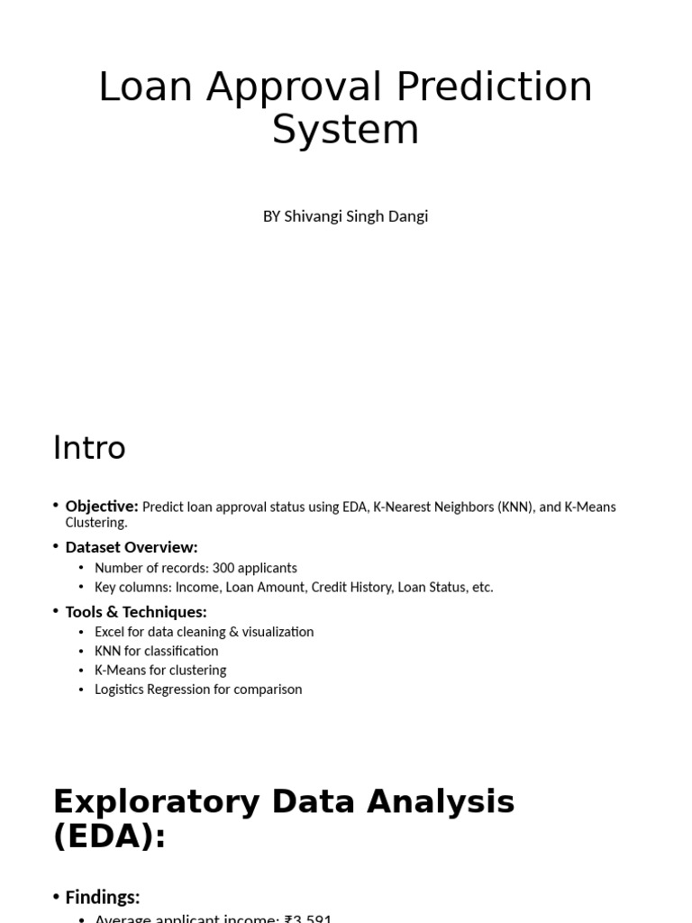 Loan Approval Prediction System | PDF | Cluster Analysis | Logistic Regression