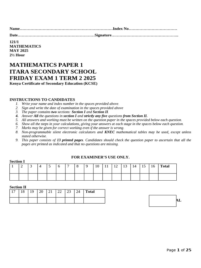 Hsmathematics Paper 1 Questions and Answers - Sukellemo Joint Pre Mock ...