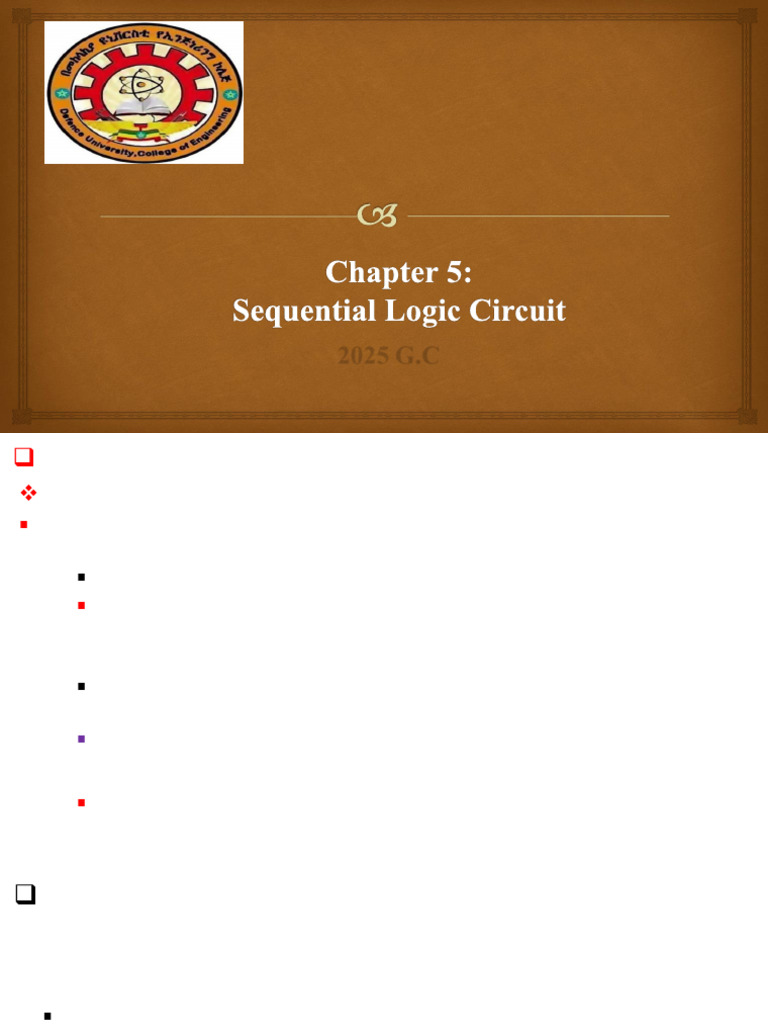 Chapter - 5 - Sequential Logic Circuit | PDF | Logic Gate | Electrical Engineering