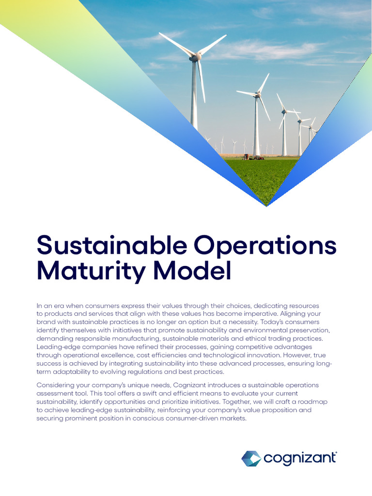 Sustainable Operations Maturity Model | PDF | Sustainability | Risk ...