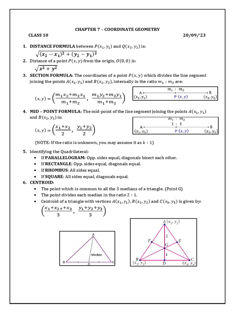 CHAPTER 6 - Coordinate Geometry | PDF | Triangle | Elementary Mathematics
