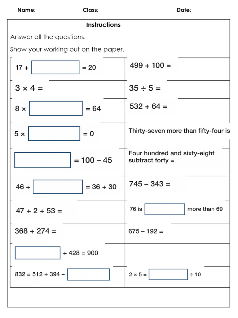 Maths Homework Week 1 | PDF