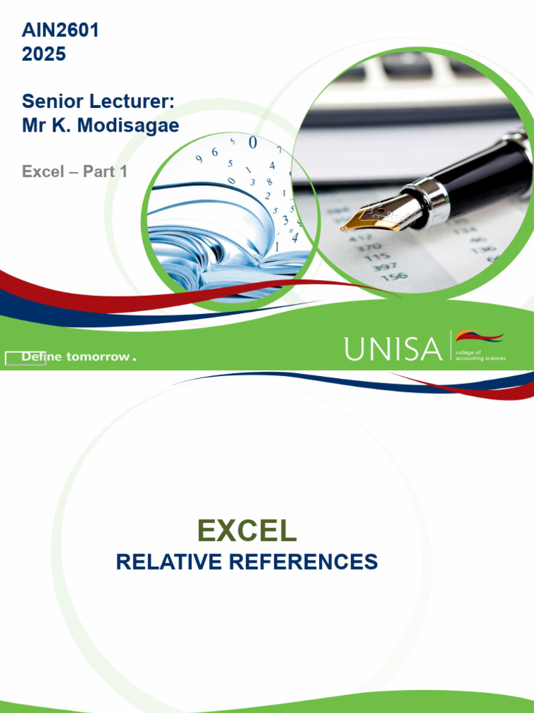 Excel Relative and Absolute References Guide | PDF | Spreadsheet ...