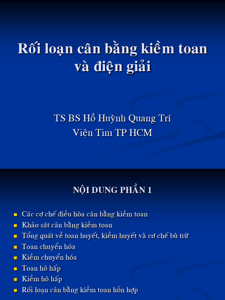 Roi Loan Toan Kiem - Bs Tri | PDF