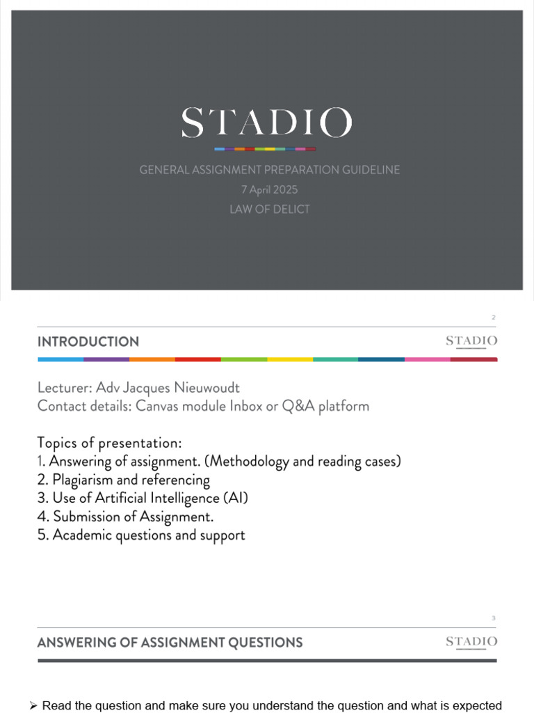 General Assignment Guidelines LOD 7 April 2025 | PDF