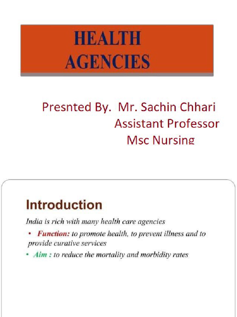 Health Agencies | PDF