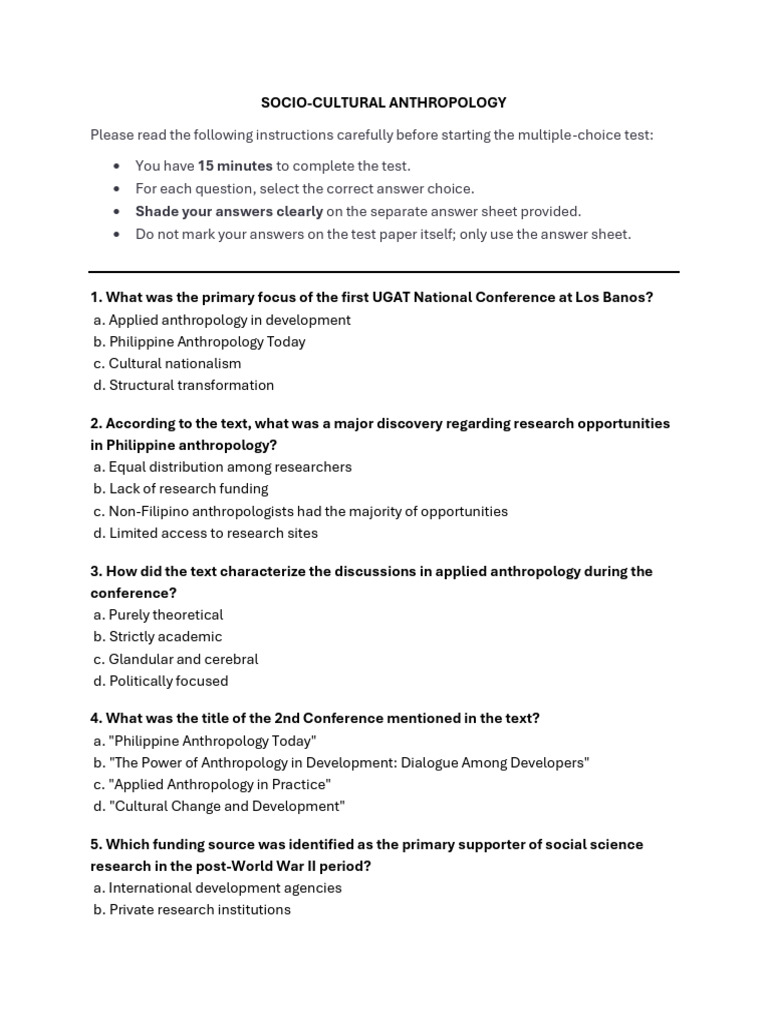 Applied Anthropology in the Philippines | PDF | Anthropology | Methodology