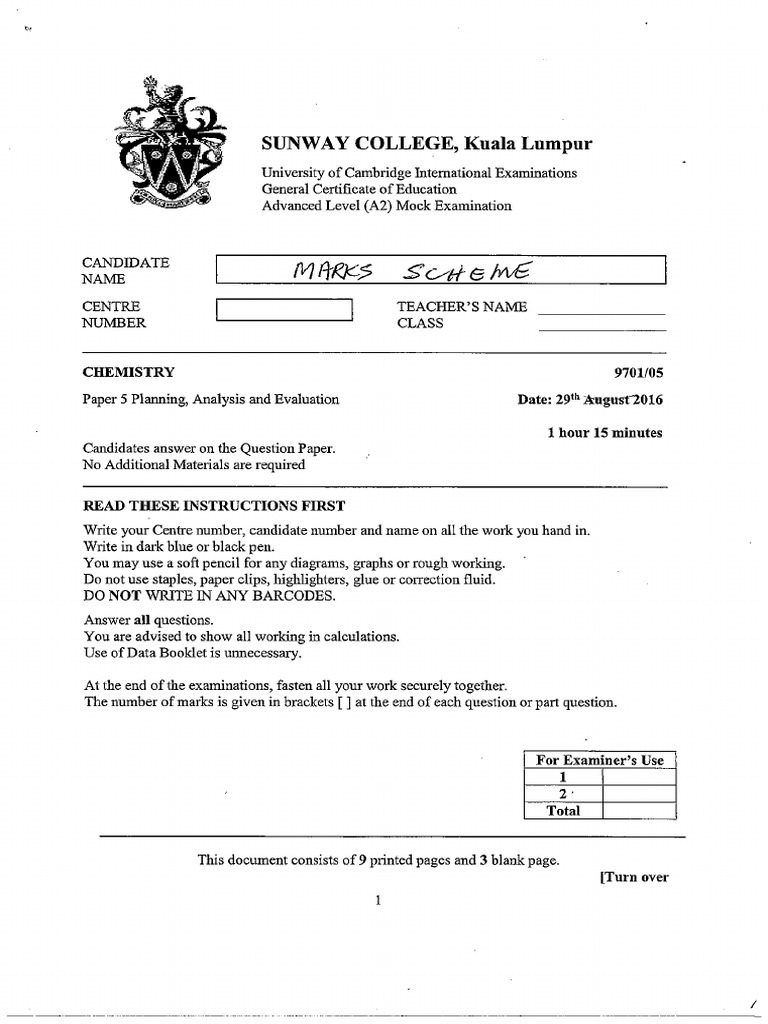 A2 Mock Exam July 15 Intake PP 5 Ms | PDF