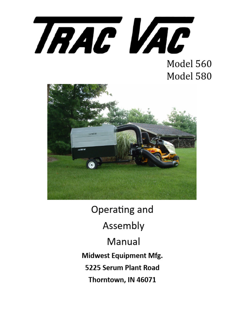 560-580 Trac Vac Manuals | PDF | Tractor | Bearing (Mechanical)