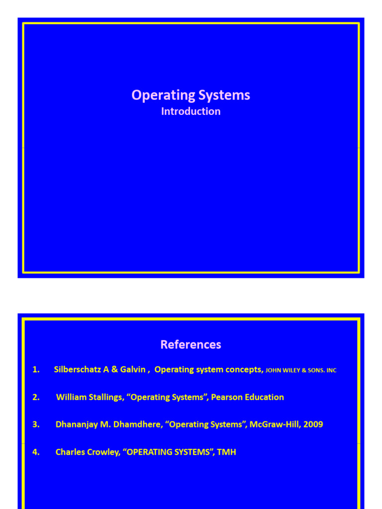 UNIT I 1 OS Introduction | PDF | Kernel (Operating System) | Process (Computing)