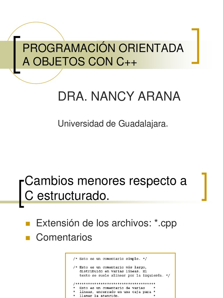 Programación Orientada A Objetos Con C++ | PDF | Objeto (informática ...