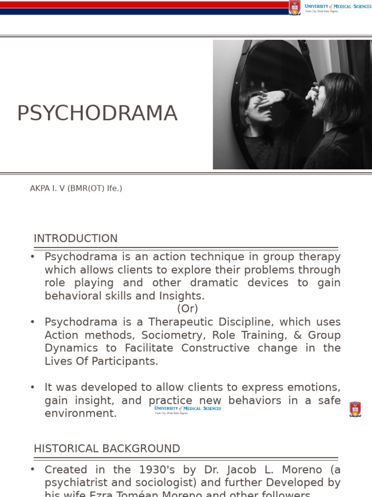 OCT 222 - Psychodrama and Occupational Therapy | PDF | Psychotherapy | Psychology