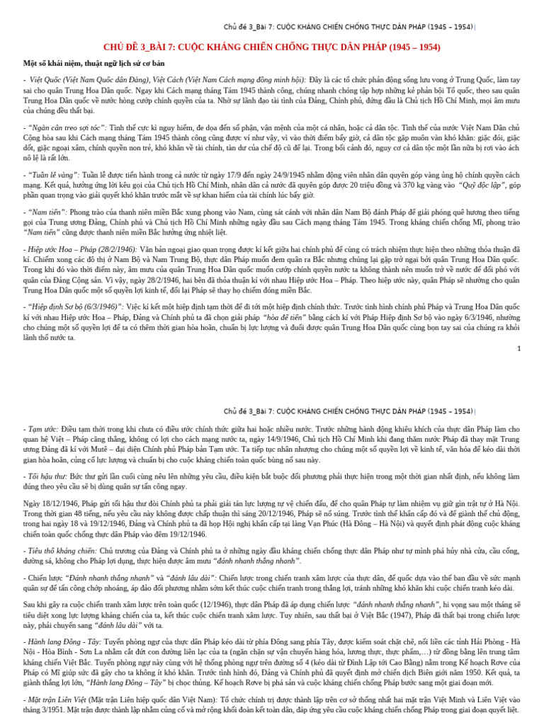 CĐ3 - Bài 7 - LS12 | PDF