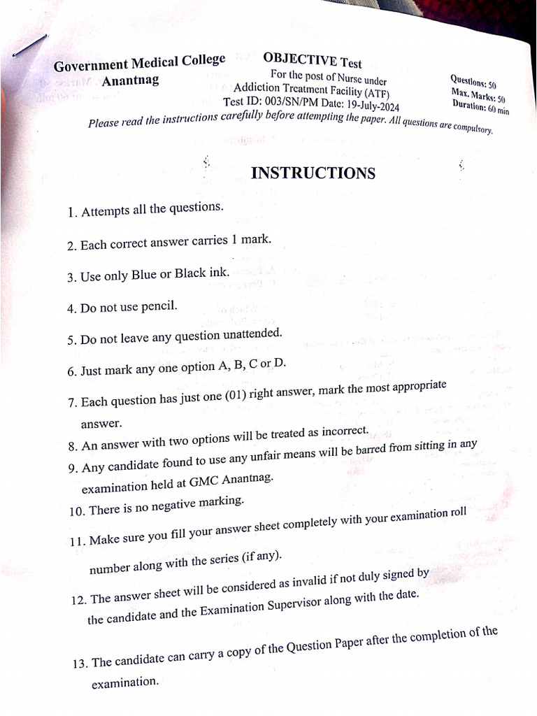 GMC Anantnag ATF | PDF