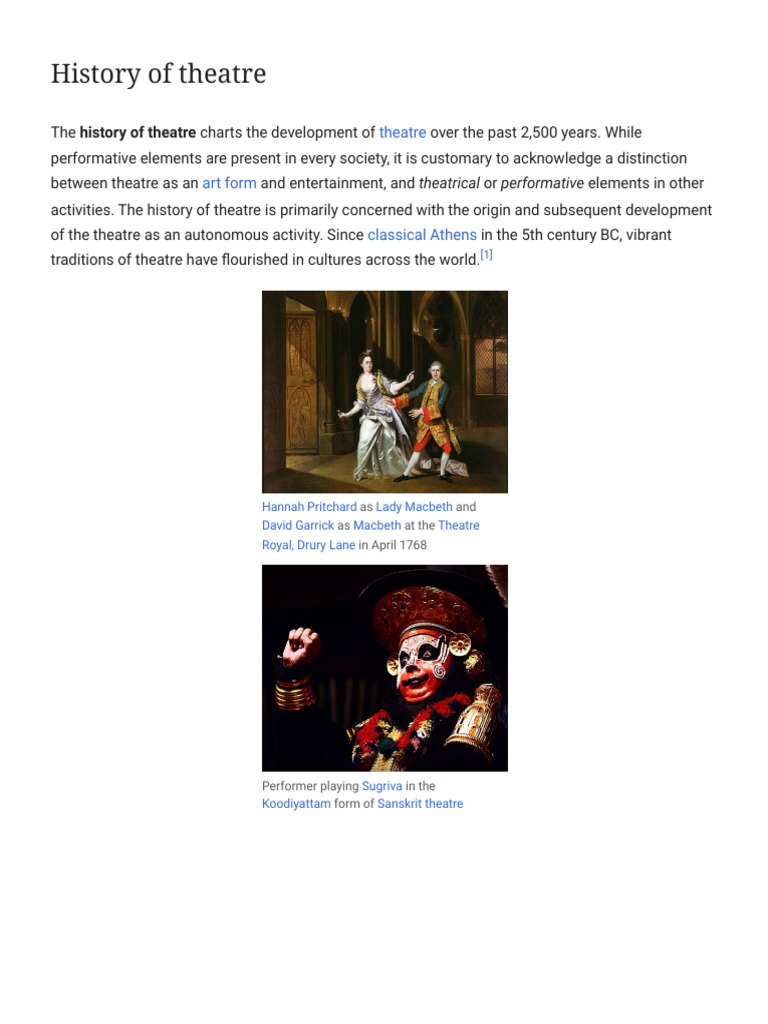 History of Theatre Development | PDF | Commedia Dell'arte | Tragedy