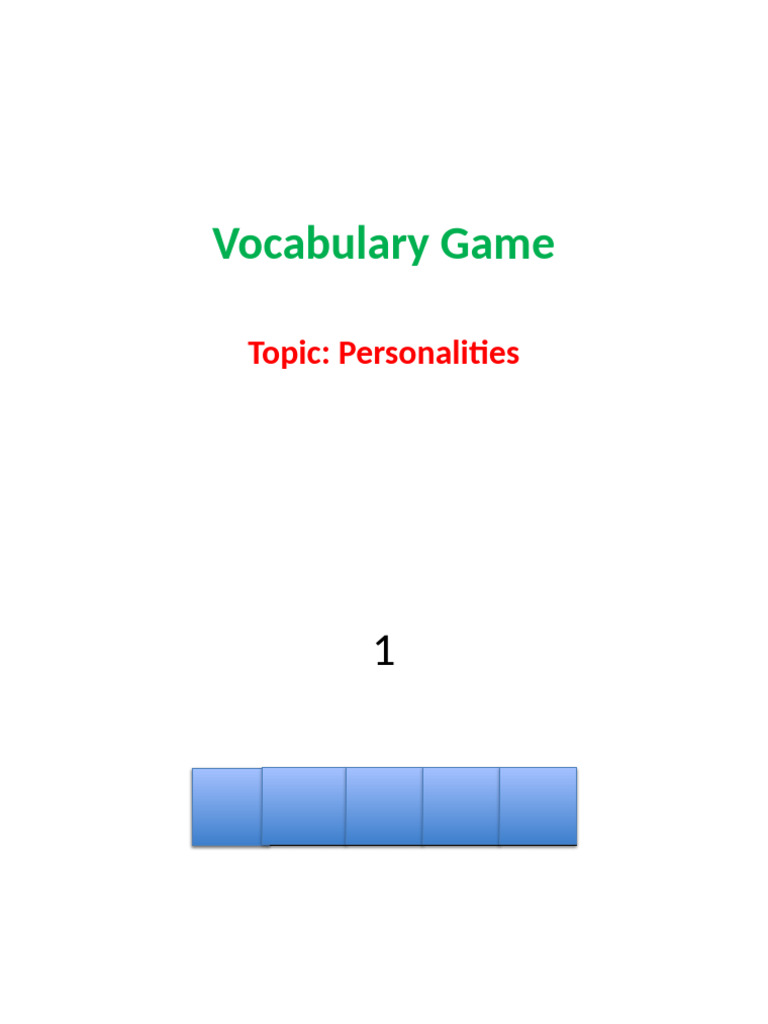 Crossword Reveal Game | PDF