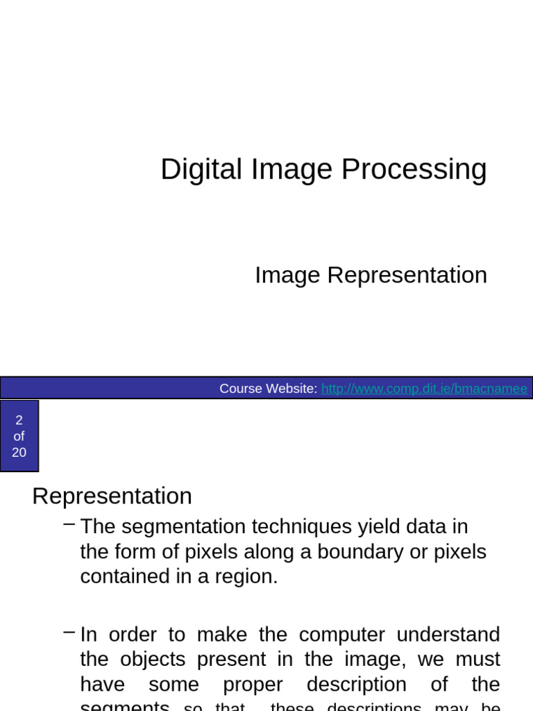 Chapter 10 Representation | PDF | Image Segmentation | Fourier Transform
