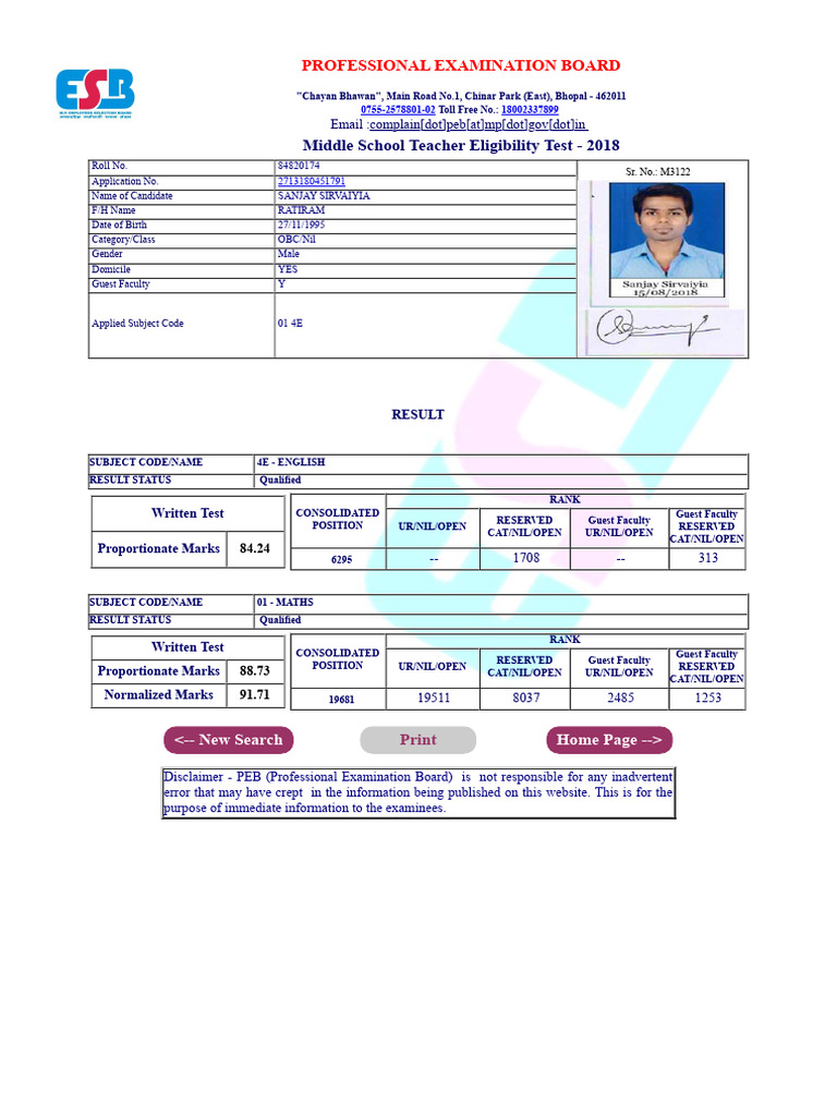 Professional Examination Board | PDF