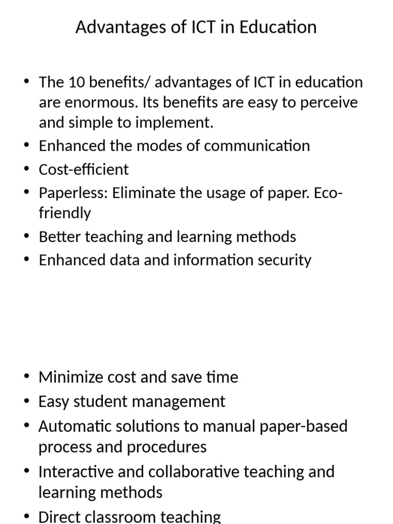 Advantage and Disadvantage of Ict | PDF