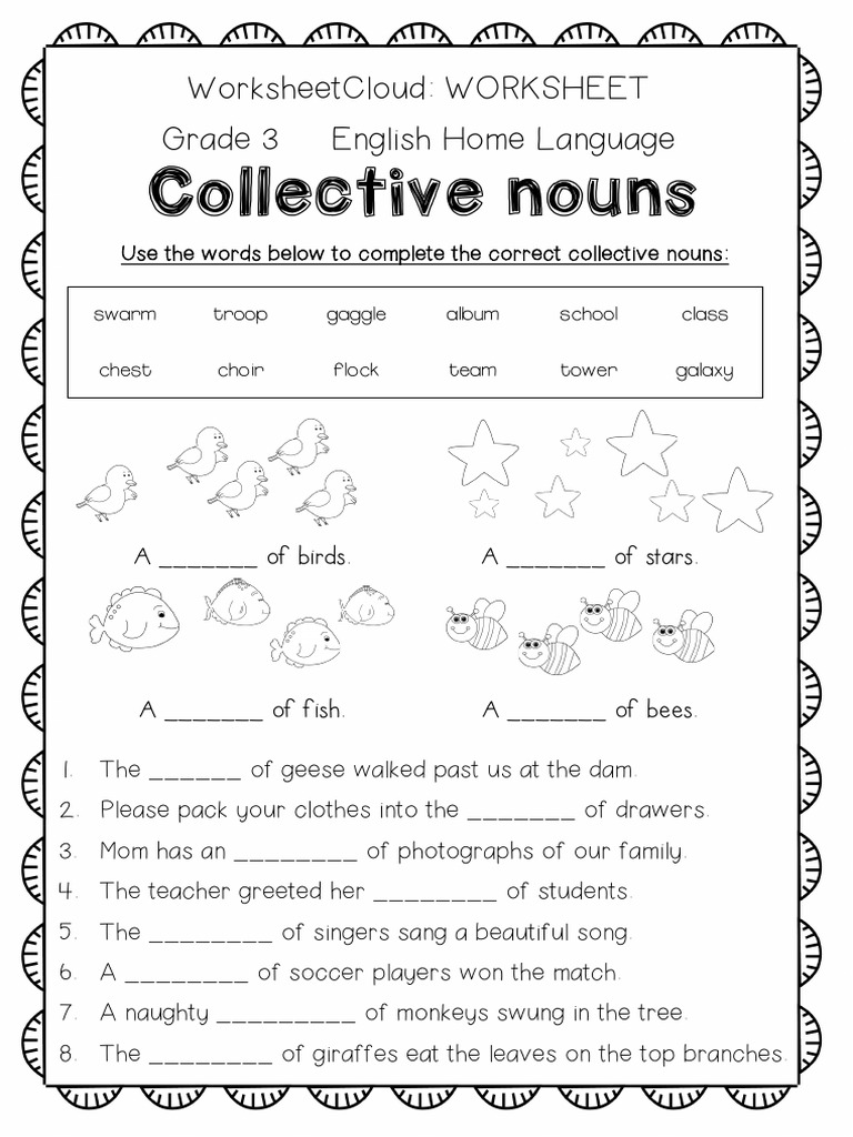 WSC Gr3 English Collective Nouns Ws1 | PDF