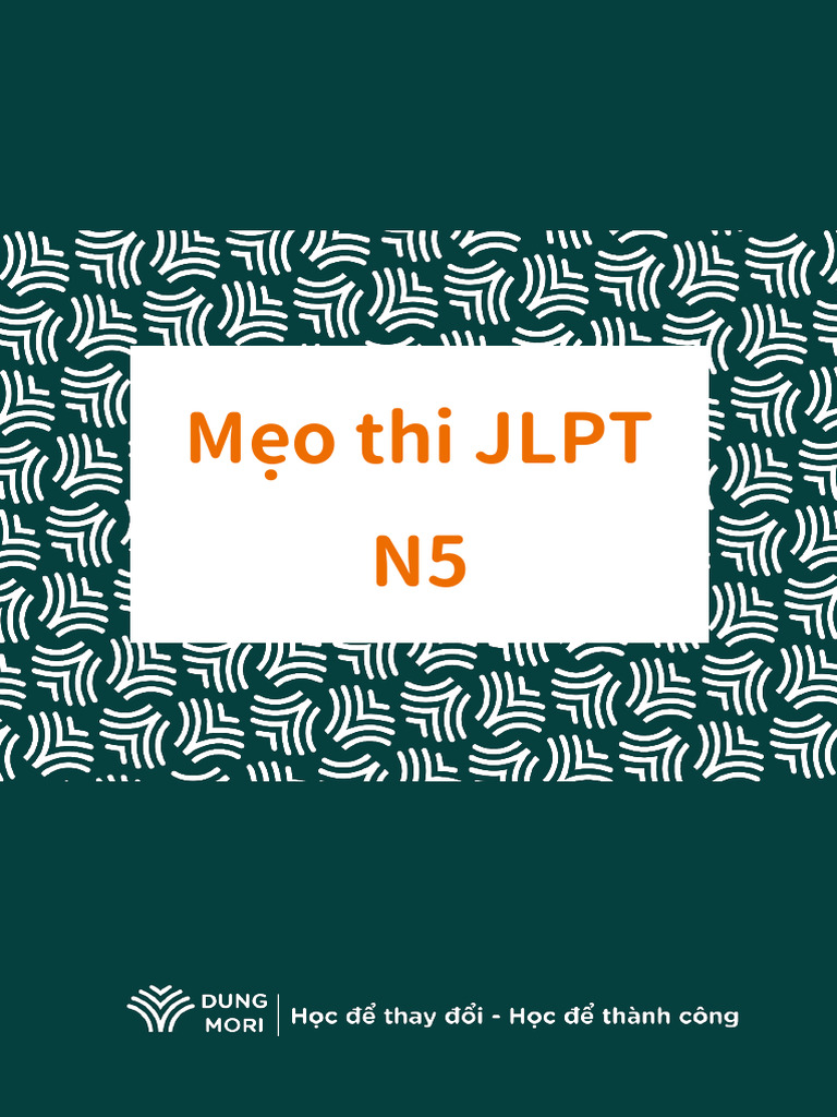 DUNGMORI - Mẹo JLPT N5 | PDF