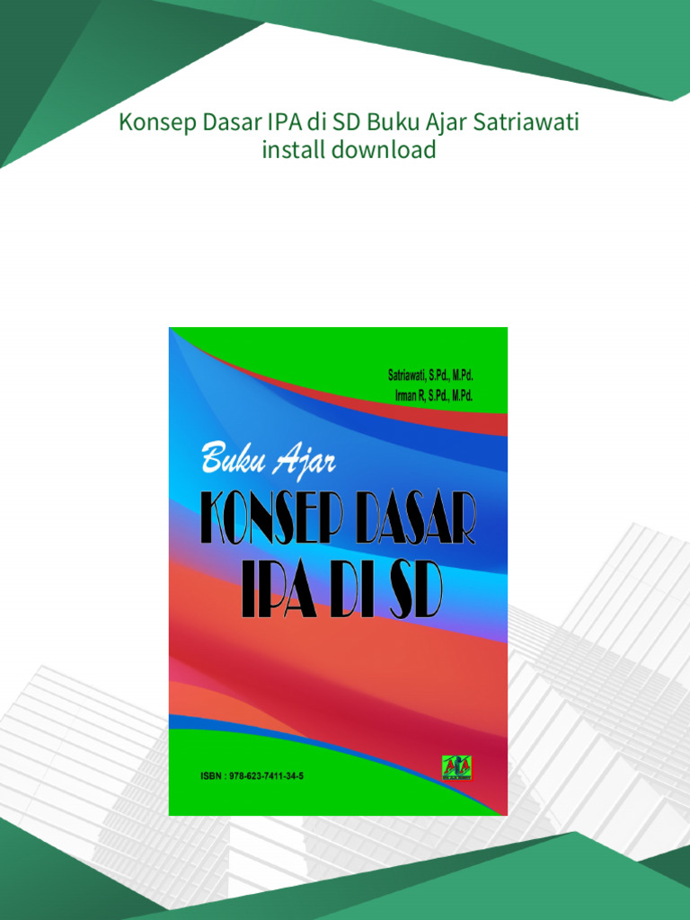 Konsep Dasar IPA Di SD Buku Ajar Satriawati Instant Download | PDF