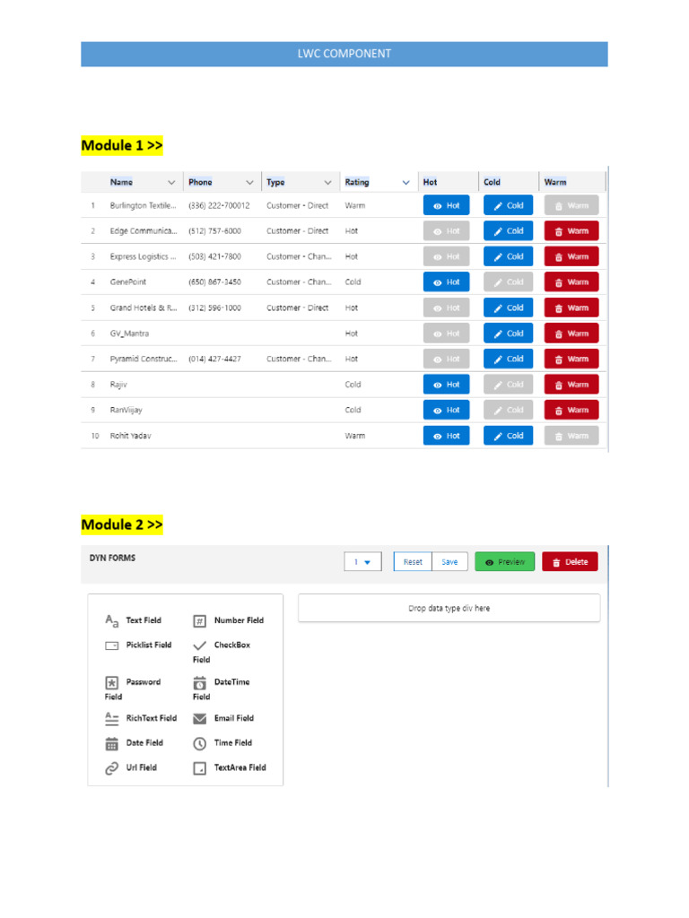 LWC Component Document | PDF