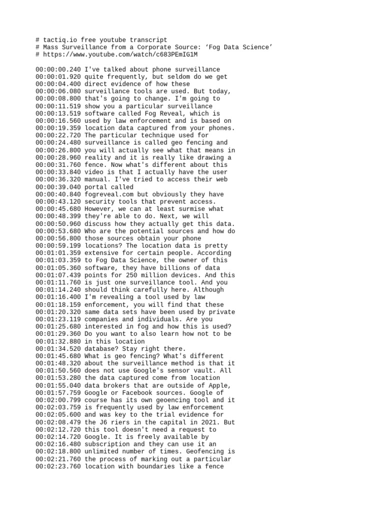 Braxman-Mass Surveillance From A Corporate Source Fog Data Science ...