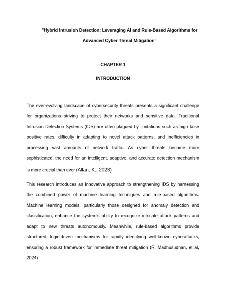 Enhancing Intrusion Detection Systems Using Machine Learning Techniques and Rule | PDF ...