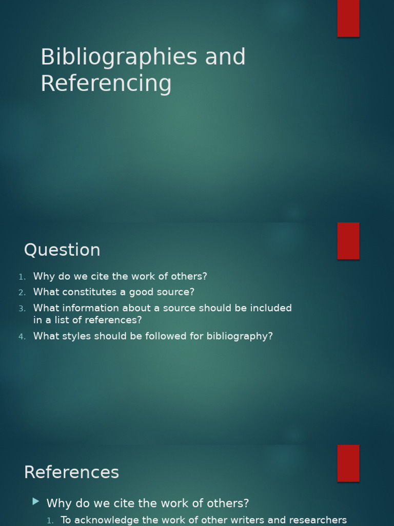 Bibliographies and Referencing | PDF | Citation | Mathematical Logic