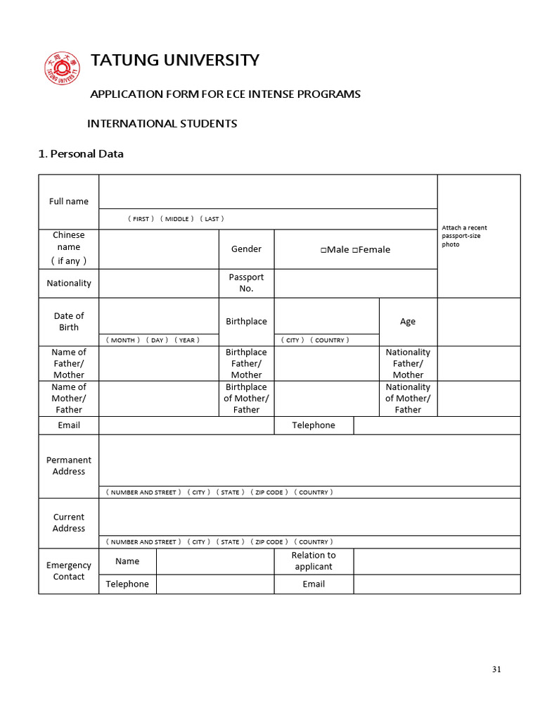 Application 2025 Fall TTU ECE INTENSE Programs-31-33 | PDF | Nationality