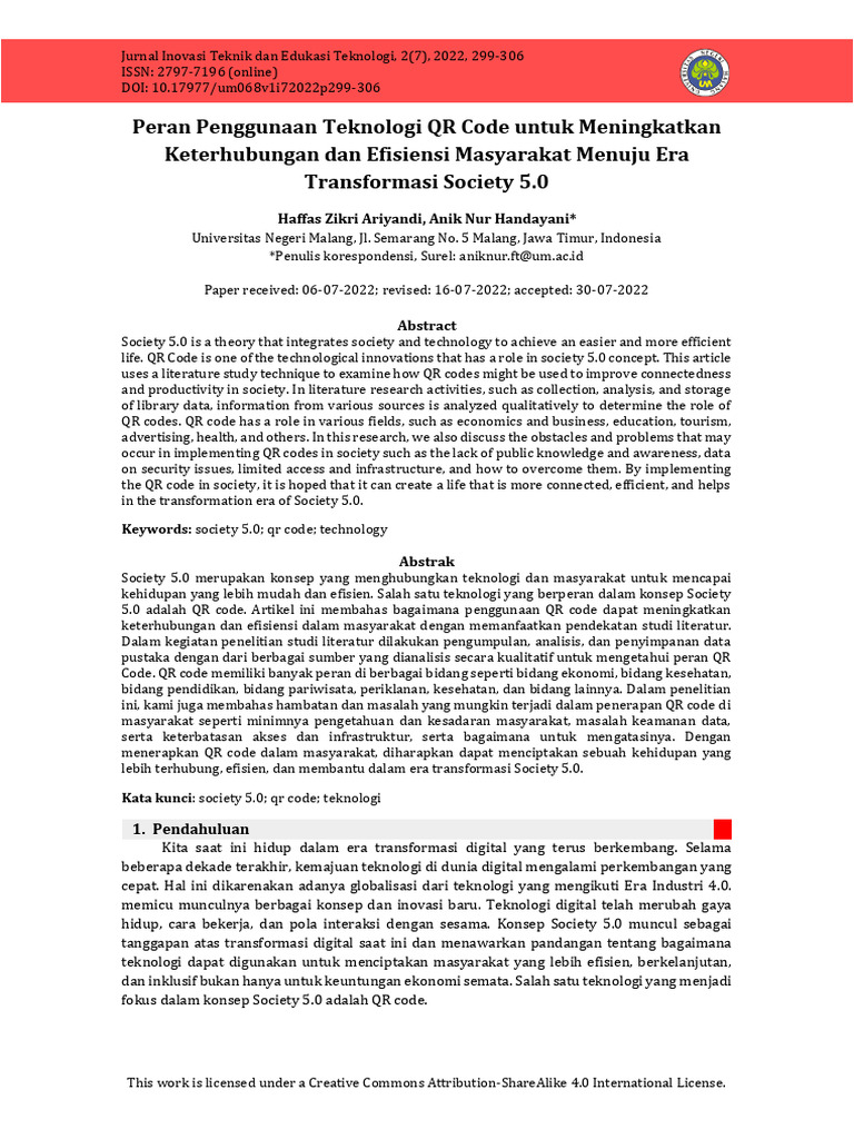 Haffas Zikri Ariya Peran Penggunaan Teknologi QR Code Untuk Meningkatkan Keterhubungan Dan ...