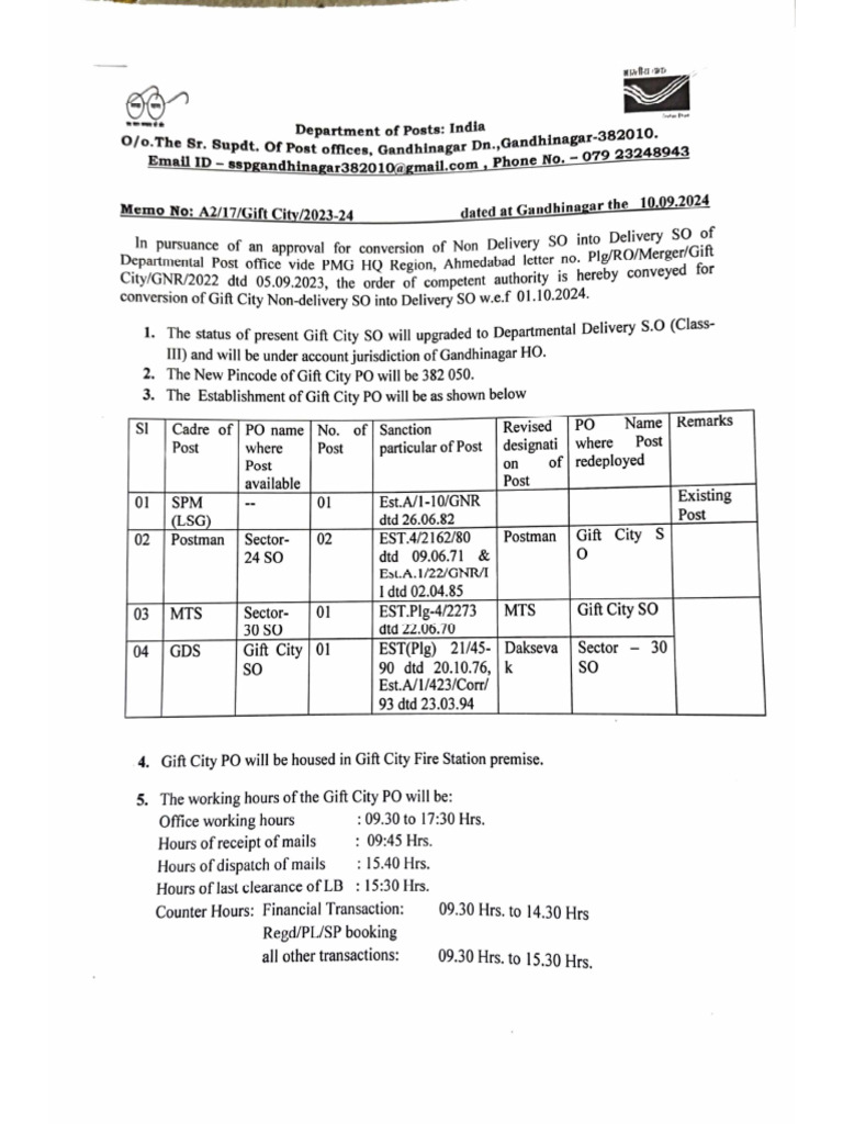 New Pincode Notification | PDF