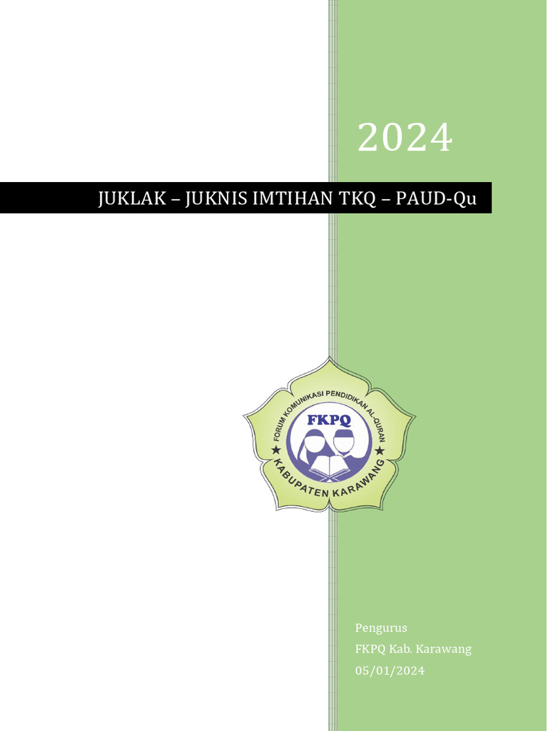 Juklak Imtihan TKQ PAUD-Qu Karawang 2024 | PDF