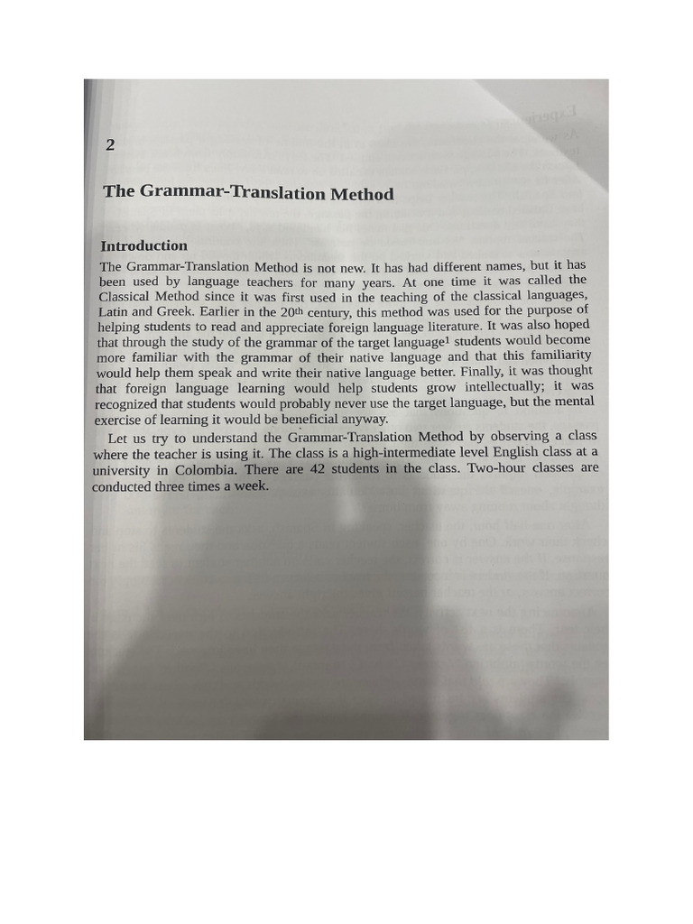 Grammar Translation Method | PDF