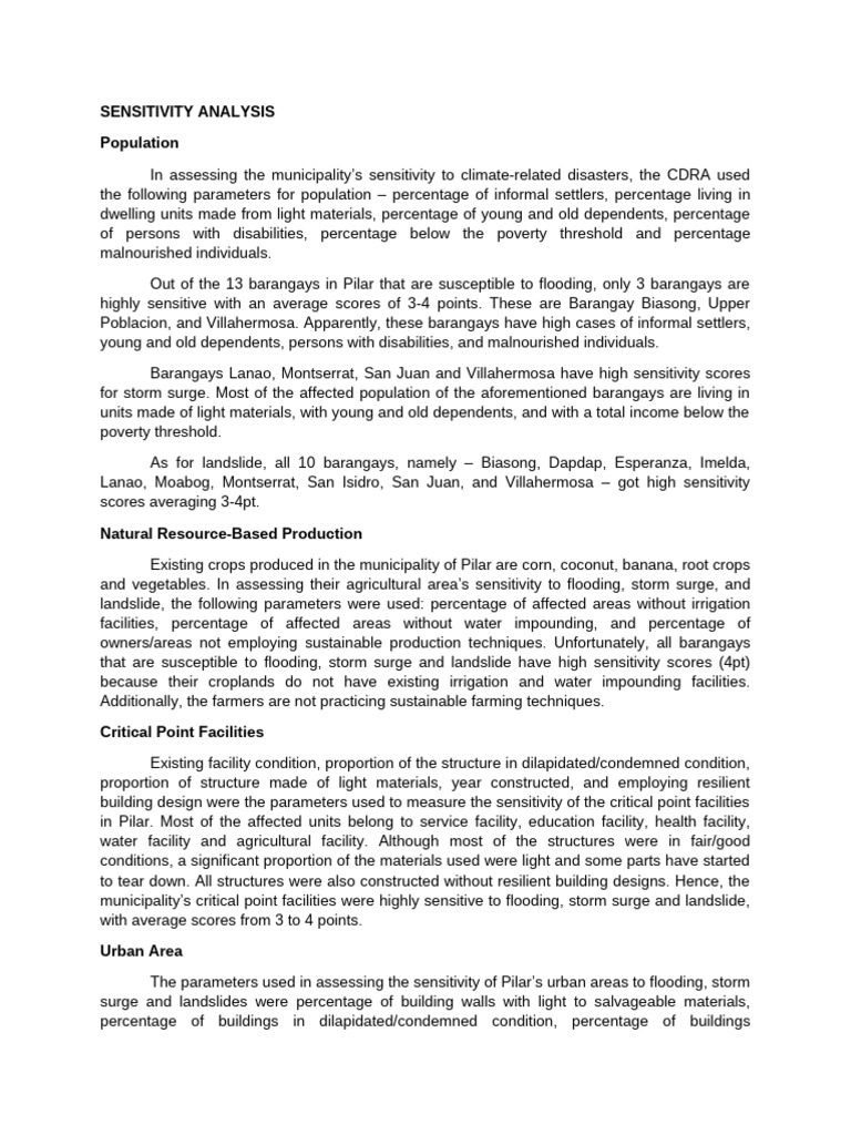 Chapter 2 - Sensitivity Analysis | PDF | Flood | Agriculture