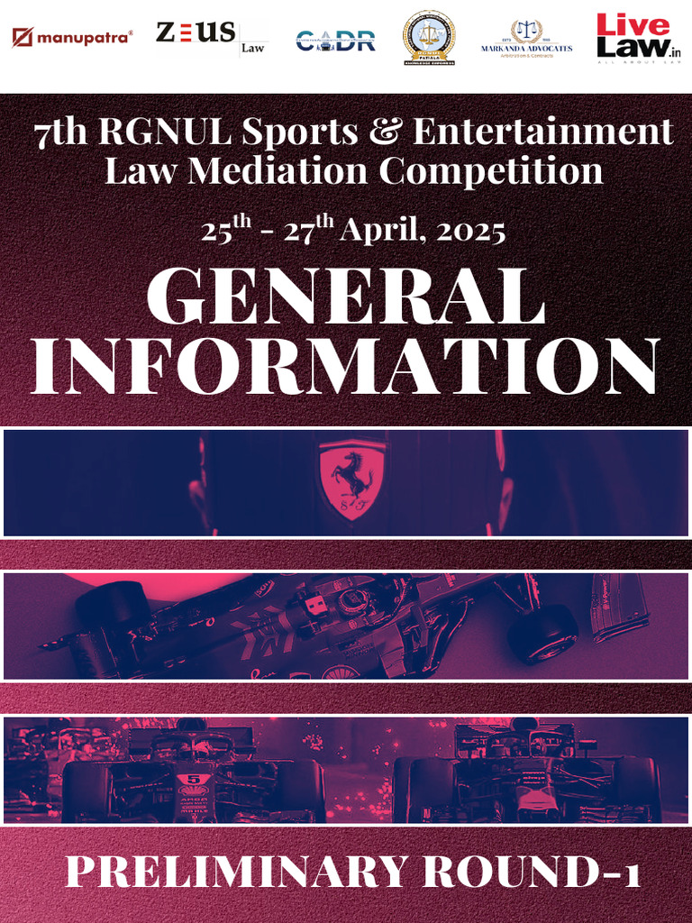 7th RGNUL Sports & Entertainment Law Mediation Competition 2025 Problem (Preliminary Round 1 ...