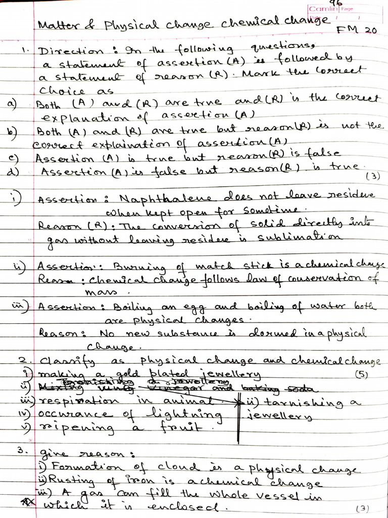 Matter & Physical Change Chemical Change - Maths 3 14-May-2025 10-18-26 ...