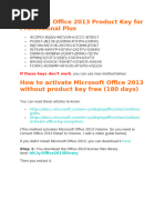 Activation - Microsoft Office 2013 | PDF